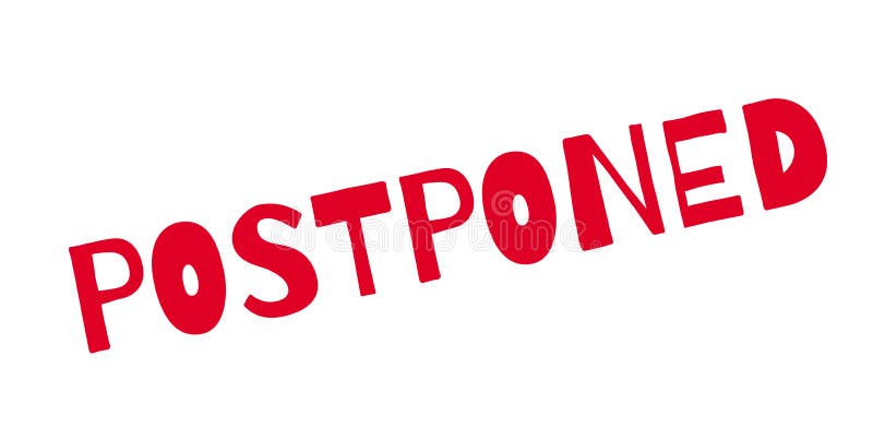 Carimbo de borracha adiado ilustração do vetor. Ilustração de adiamento ...