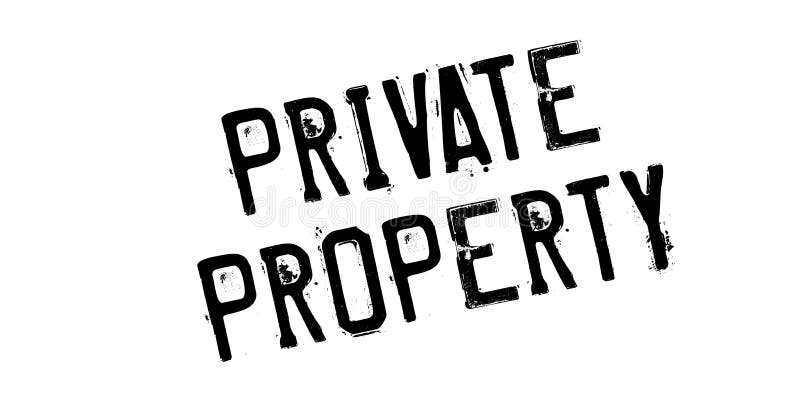 Carimbo De Borracha Da Propriedade Privada Ilustração Stock ...