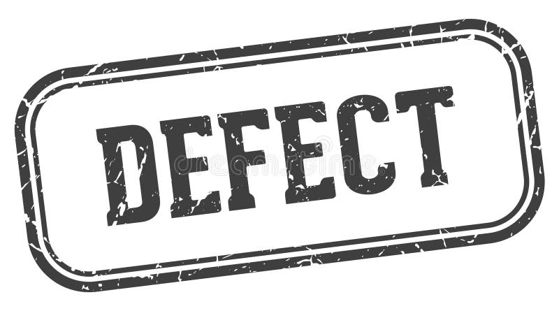 Carimbo De Defeito. Carimbo Retangular Defeituoso Em Fundo Branco ...