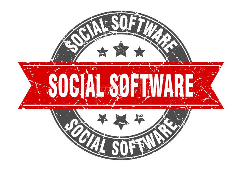 Carimbo de software social ilustração do vetor. Ilustração de vermelho ...