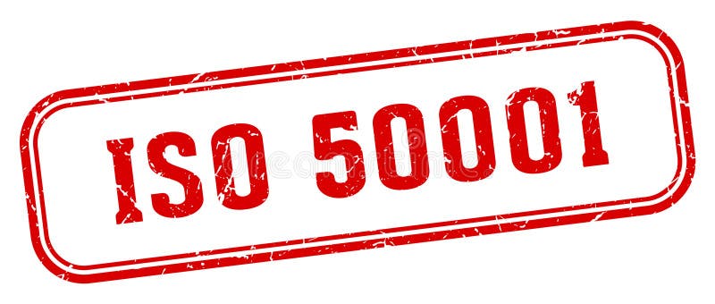 Carimbo Iso 50001. Carimbo Retangular Iso 50001 Sobre Fundo Branco ...