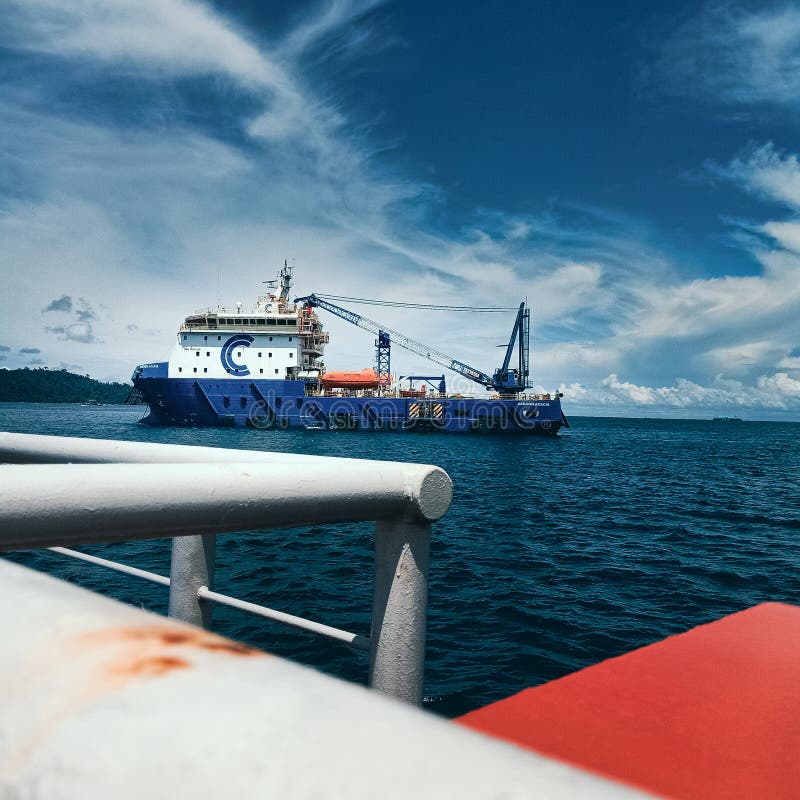 Red Vessel Ship Parked at the Pier Editorial Image - Image of travel ...