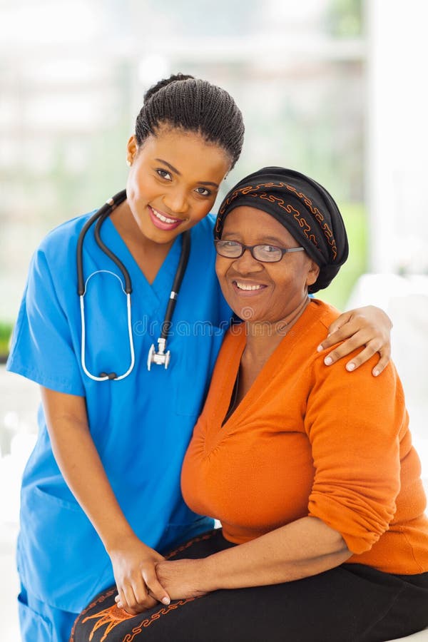 Caring African Nurse Patient Stock Image - Image of care, doctor: 33291897