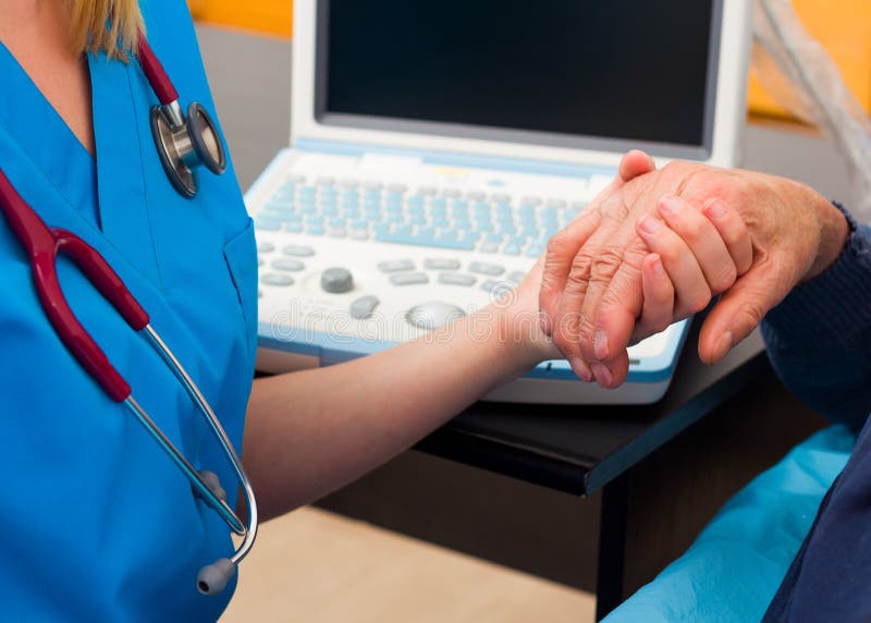 Caring Hand Of A Kind Doctor Stock Image - Image of kindness, hand ...