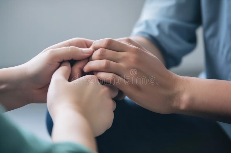 Caring Hands in Hand As Care and Support Care Care Concept Stock ...