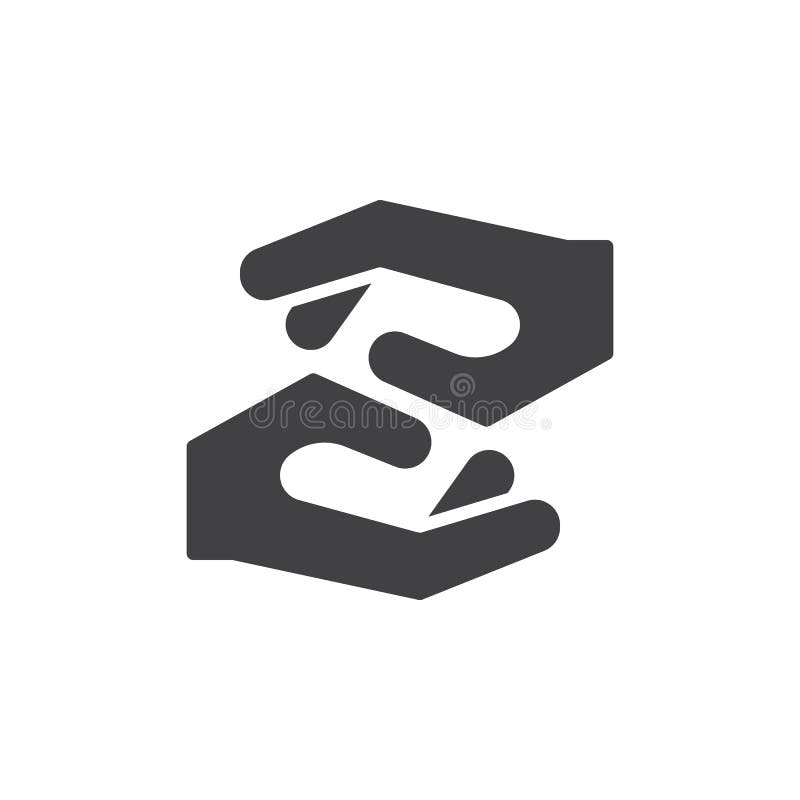 Caring Hands outline icon stock vector. Illustration of single - 112637159