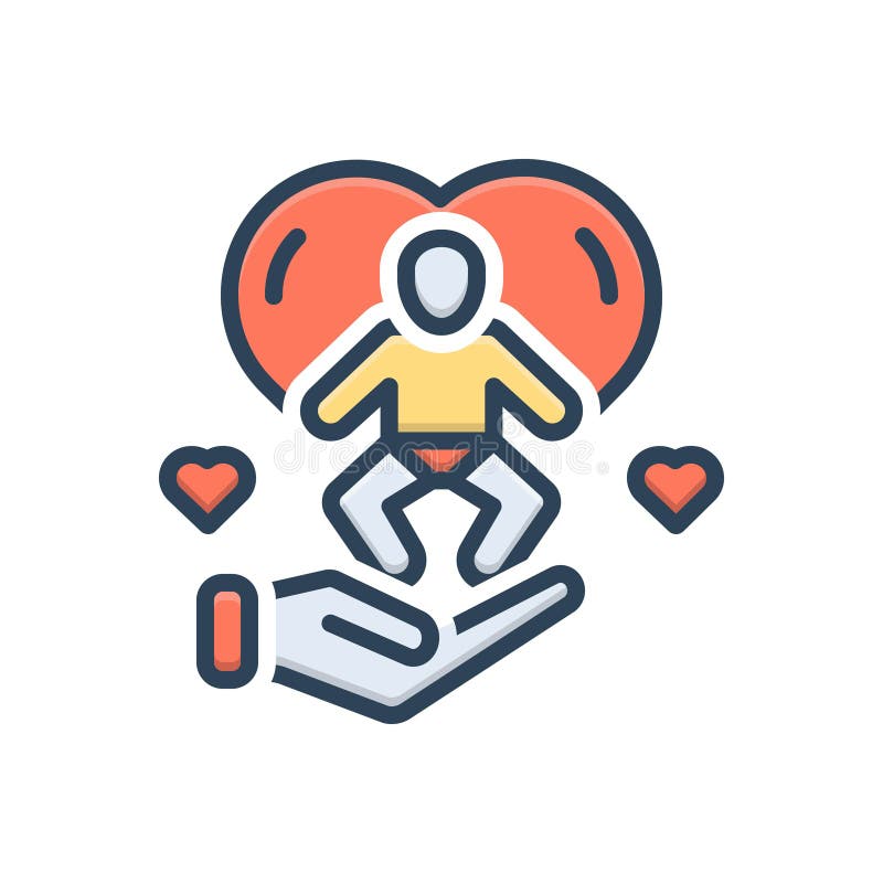 Color Illustration Icon for Caring, Baby and Infant Stock Vector ...