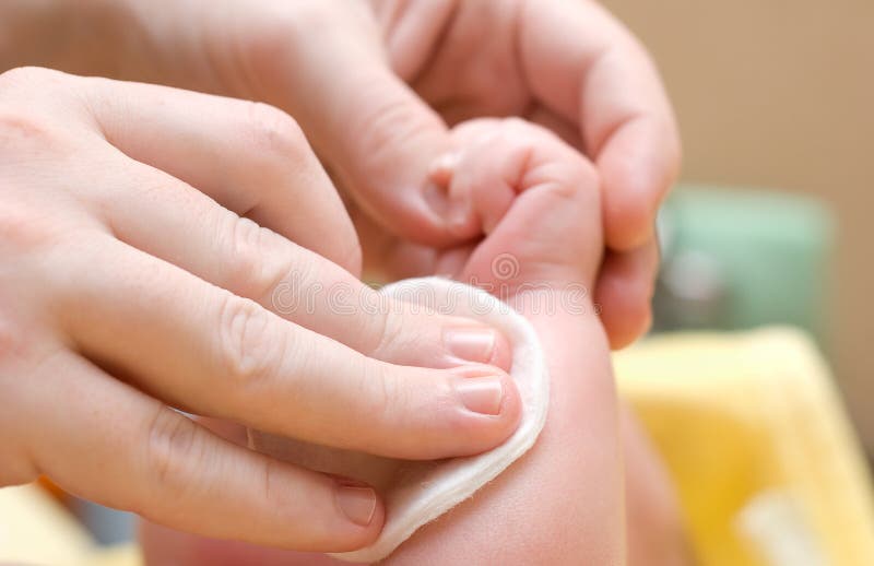 Caring for a Newborn Child, Clean Hands Stock Photo - Image of ...