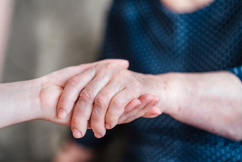 Caring for the Older Generation. Caring for the Elderly. Stock Image ...