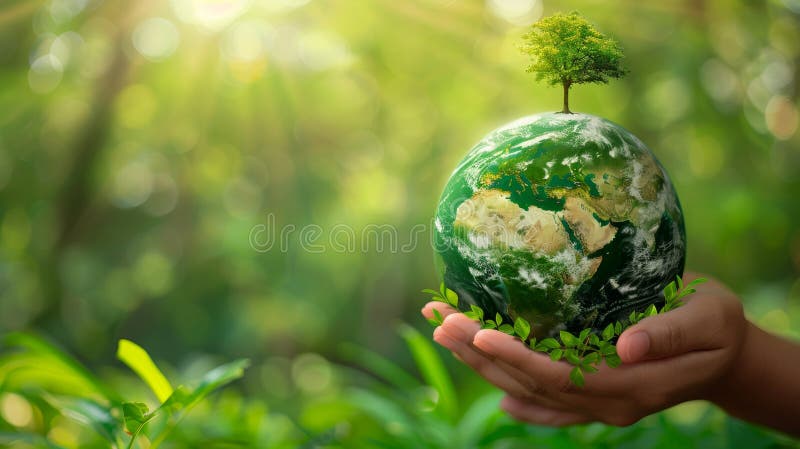 Caring for the Planet, Nature Conservation Concept Generative AI Stock ...