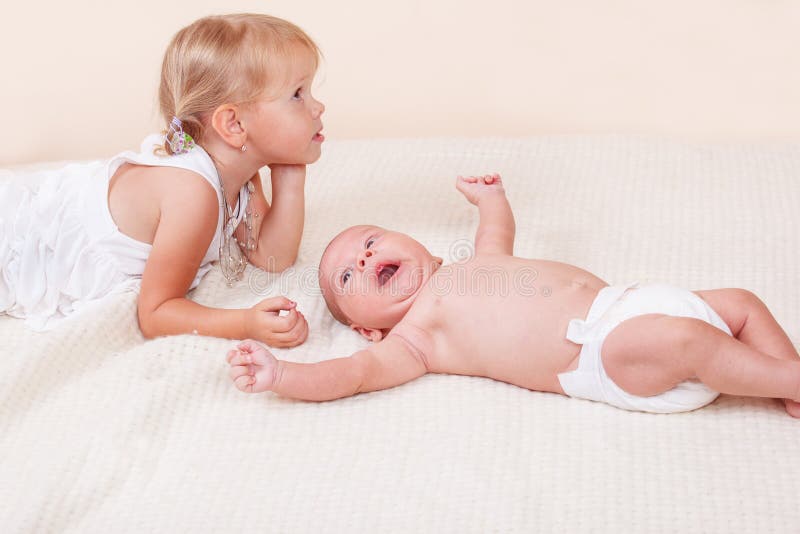 Caring sister and brother stock photo. Image of care - 33152548