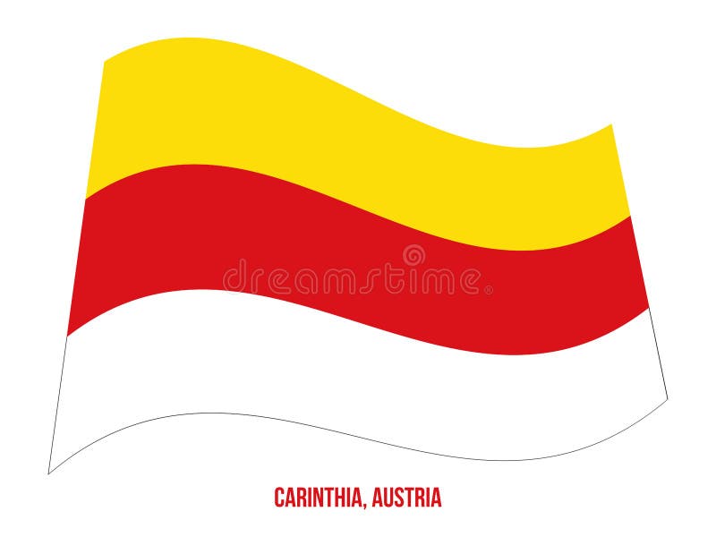 Carinthia Flag Waving Vector Illustration on White Background. States ...