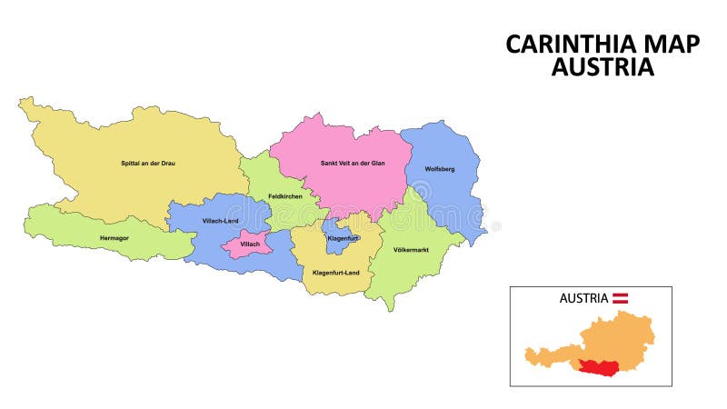 Carinthia Map. District Map of Carinthia Detailed Map of Carinthia in ...