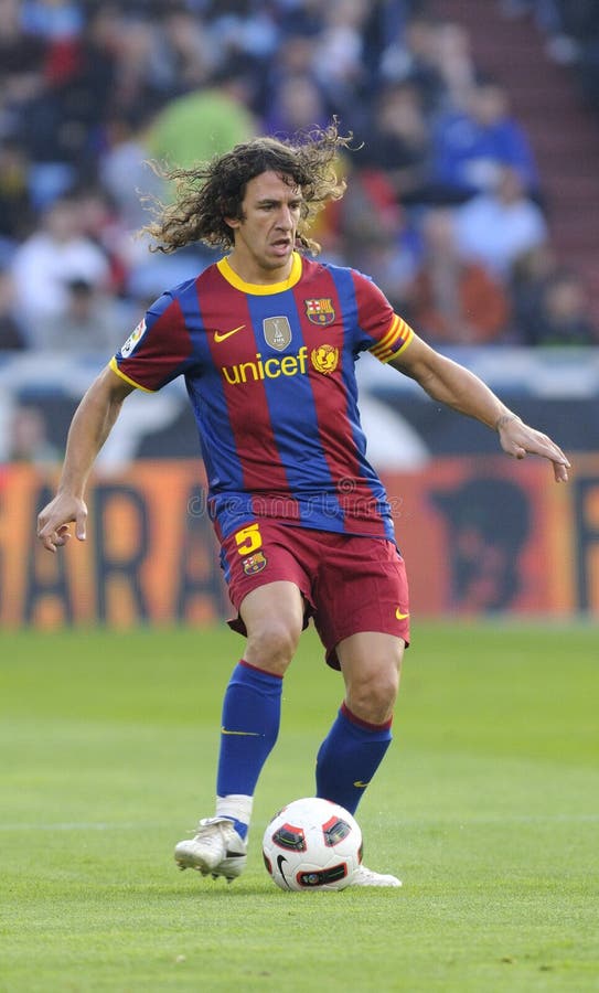 Carles Puyol Holds Up La Liga Trophy Editorial Stock Image - Image of ...