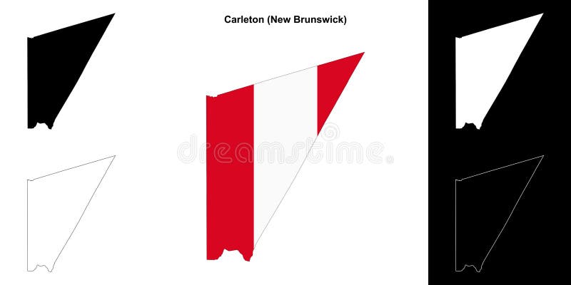 Carleton outline map stock illustration. Illustration of vector - 357725394