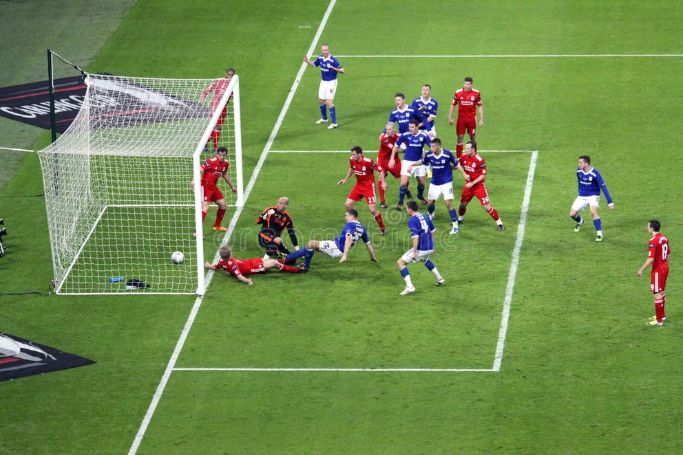 Carling Cup Final - Cardiff Scores Editorial Photography - Image of ...