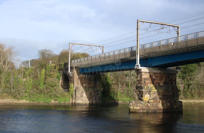 Carlisle Bridge Over River Lune Lancaster Stock Image - Image of high ...