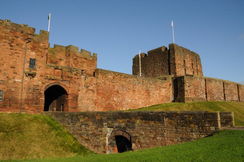 Carlisle Castle stock image. Image of travel, flag, united - 13415189