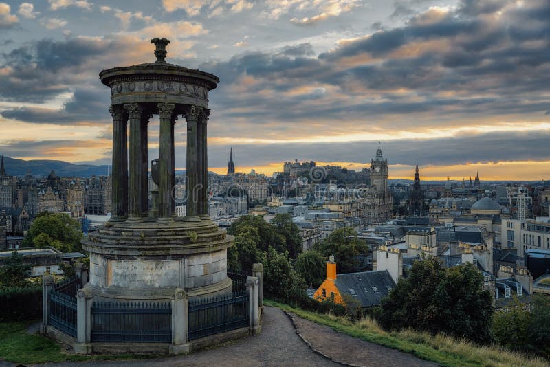 Carlton Hill Overlooking Edinburgh Taken in August 2020 Stock Photo ...