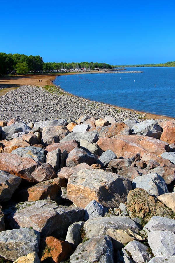 Carlyle Lake Beach Illinois Stock Foto - Image of ecosysteem, groot ...