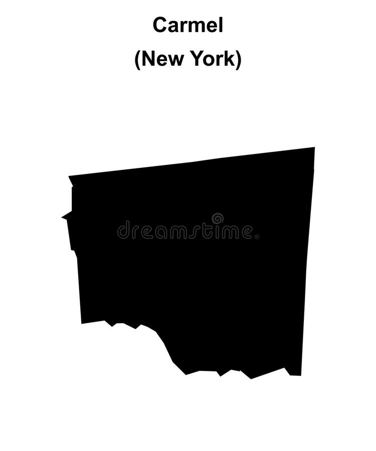Carmel outline map stock vector. Illustration of shape - 357488760