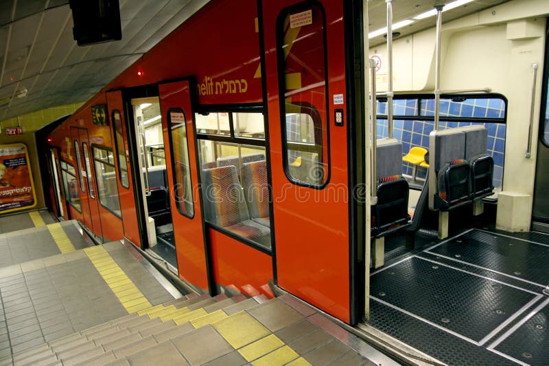 Carmelite - Underground Funicular Railway in Haifa Editorial Photo ...