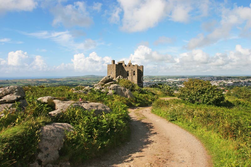 Carn Brea Castle stock photo. Image of boulders, dramatic - 2760544