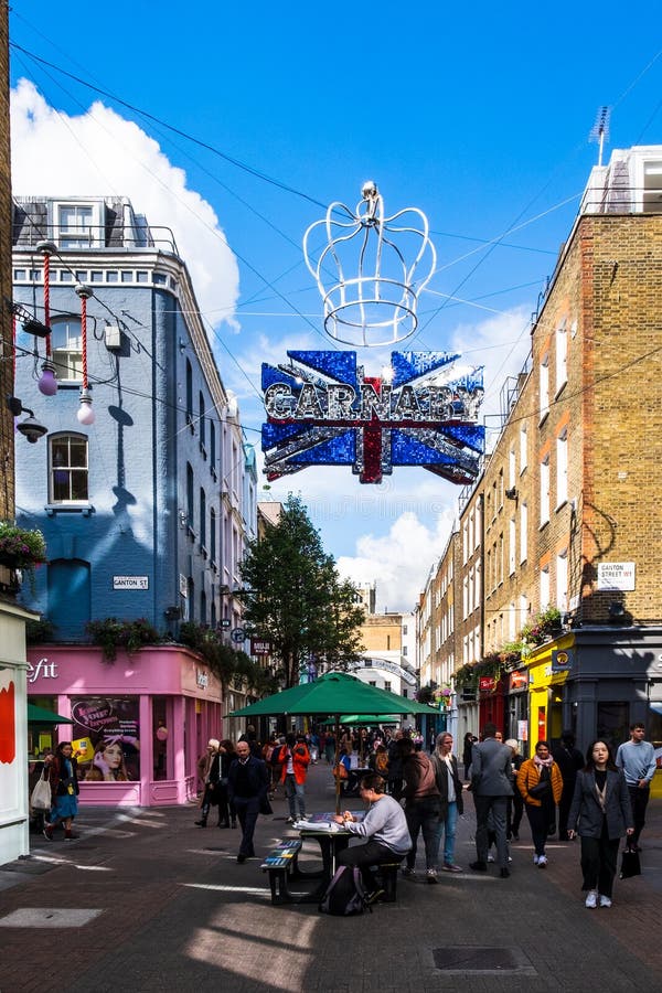 London-Carnaby Street editorial stock photo. Image of decorations ...