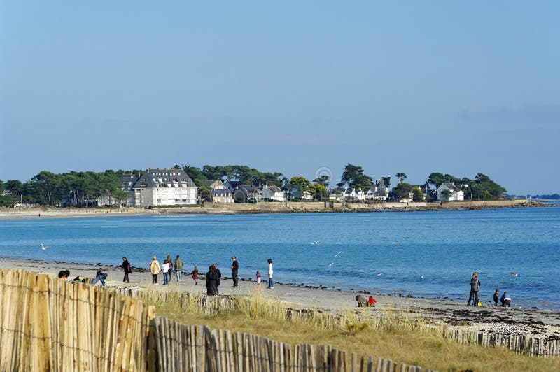 Carnac beach in Brittany stock photo. Image of coast - 50245874