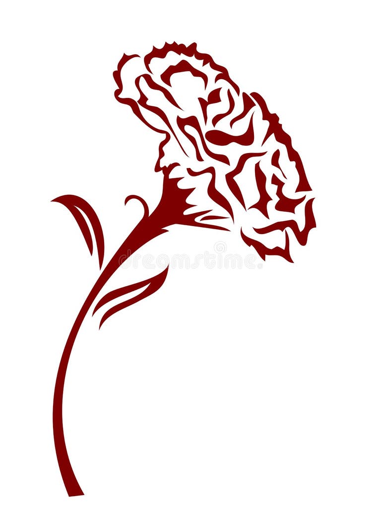 Beautiful Red Carnation Flower Stock Illustrations – 3,475 Beautiful ...