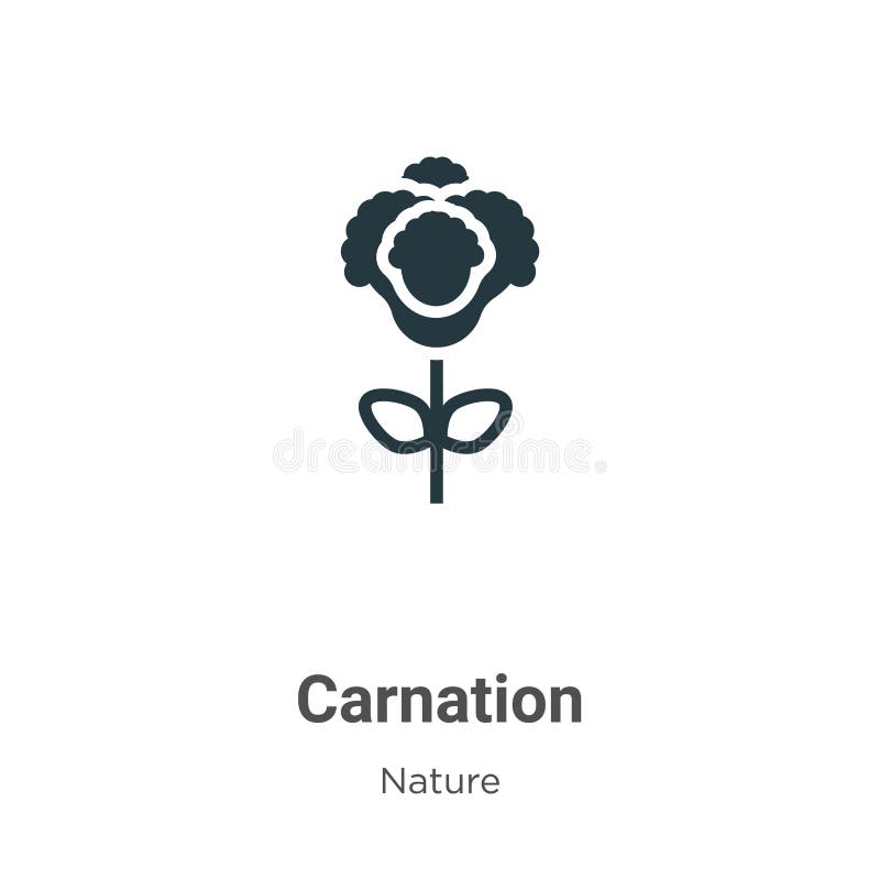 Carnation Vector Icon in 6 Different Modern Styles. Black, Two Colored ...