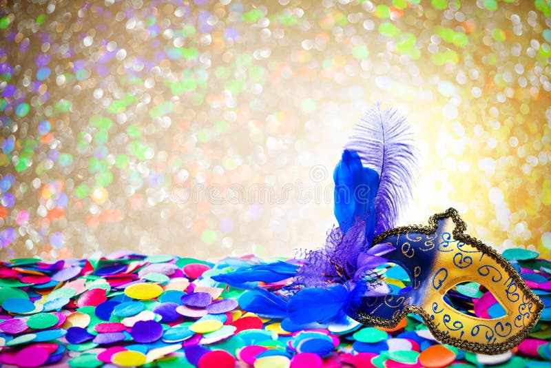 Carnaval-achtergrond Met Confettien Stock Foto - Image of decoratie ...