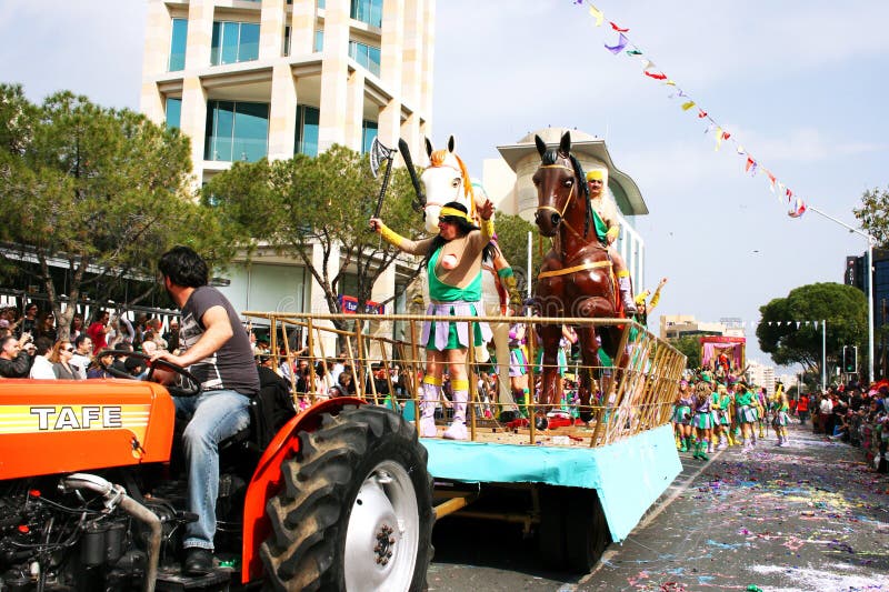 Carnaval in Cyprus redactionele stock foto. Image of kostuum - 22595268