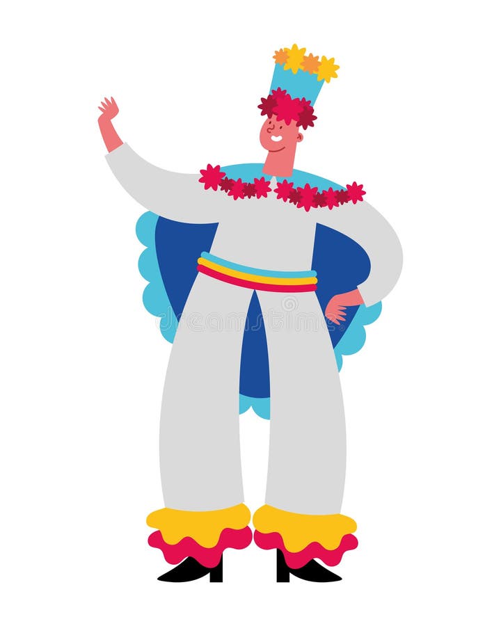 Carnaval De Barranquilla Rey Momo Ilustración del Vector - Ilustración ...