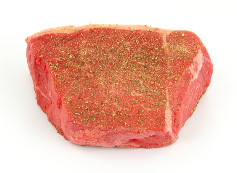 Carne Asada Sazonada Del Redondo Inferior Imagen de archivo - Imagen de ...