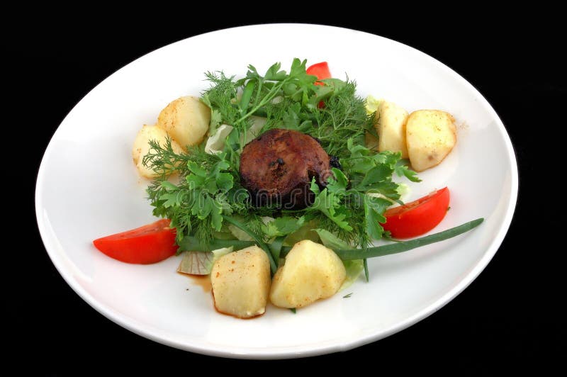 Carne Com Uma Batata E Uma Erva-doce Imagem de Stock - Imagem de ...