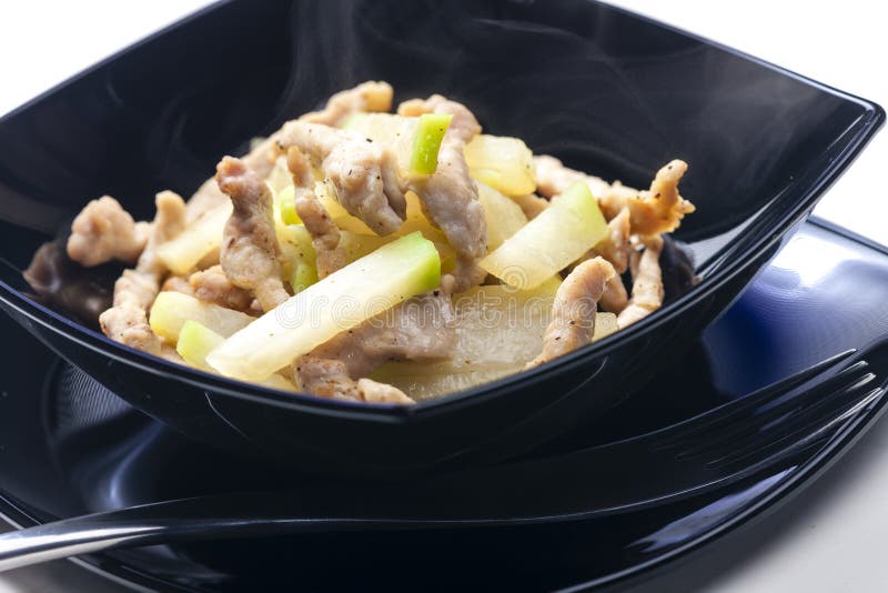 Carne De Aves De Corral Con Colinabo Cocido Foto de archivo - Imagen de ...