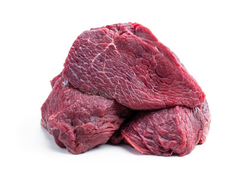 Carne De Res Rojas Aislada De Fondo Blanco Foto de archivo - Imagen de ...