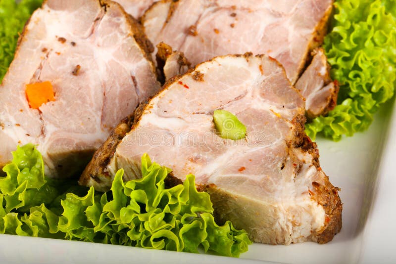 Carne De Vaca Cocida Al Horno Foto de archivo - Imagen de comida ...