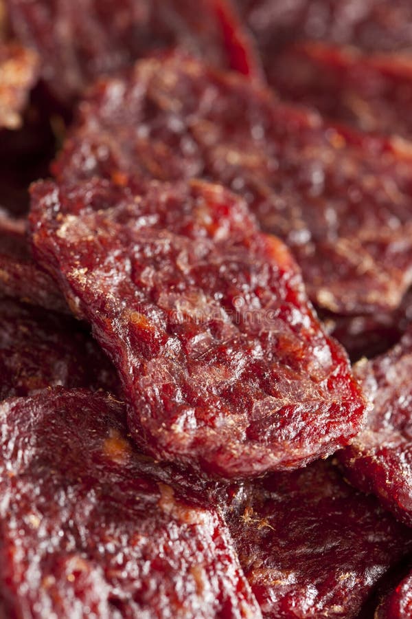 Carne De Vaca Seca Processada Secada Imagem de Stock - Imagem de doce ...