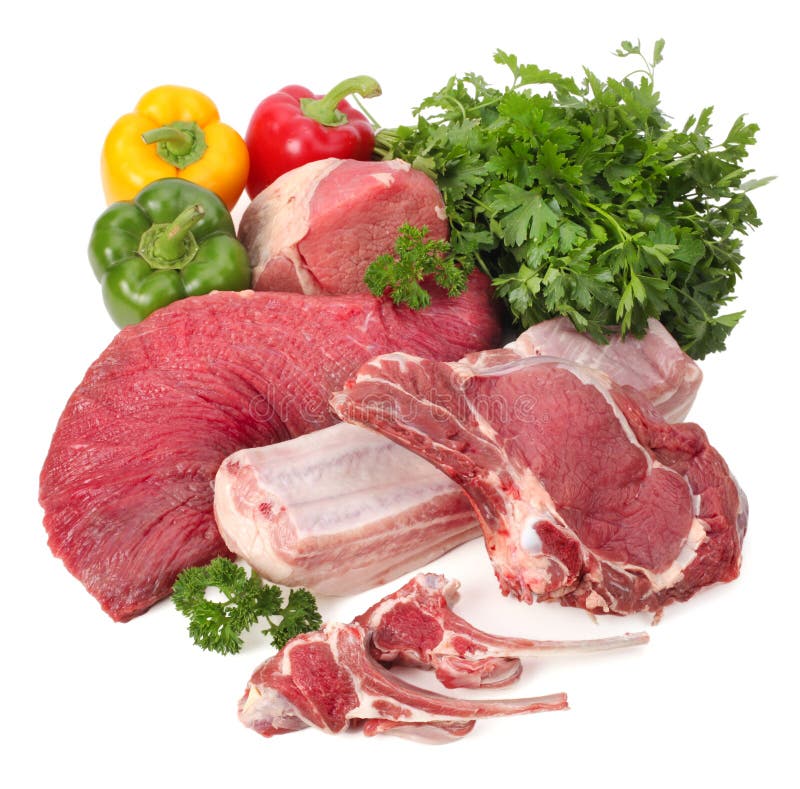 Carne Grezza Con Le Verdure Immagine Stock - Immagine di bianco, taglio ...