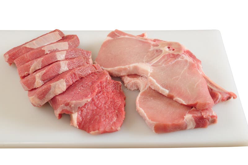 Carne grezza. Isolato immagine stock. Immagine di grezzo - 12926795