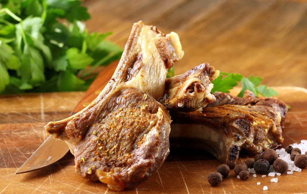 Carne Preparada Del Cordero Imagen de archivo - Imagen de alimento ...