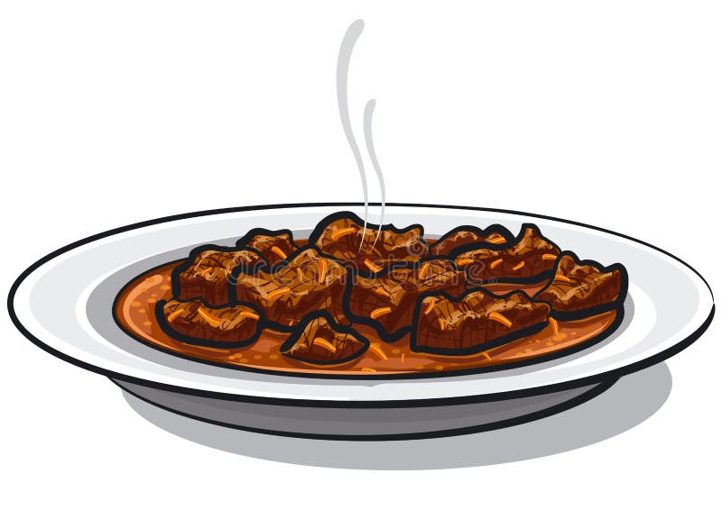 Carne Tradizionale Del Goulash Illustrazione Vettoriale - Illustrazione ...