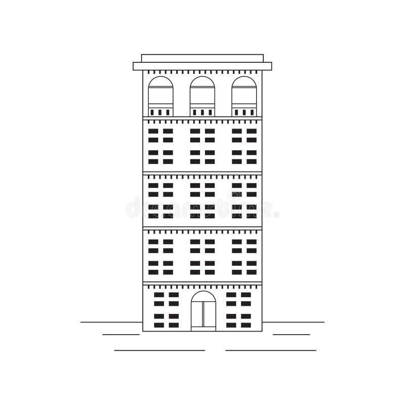Carnegie Hall Tower. Vector Illustration Decorative Design Stock Vector ...
