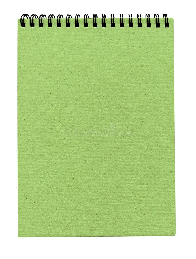 Carnet vert d'isolement image stock. Image du papier - 53478815