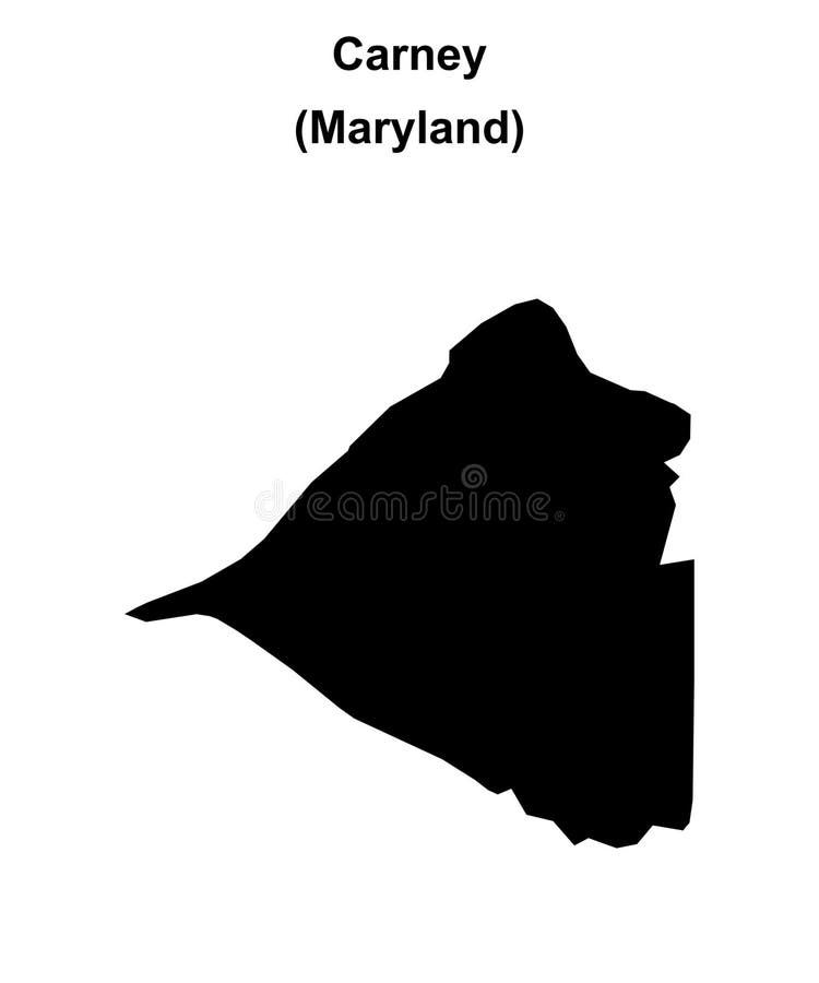 Carney outline map stock illustration. Illustration of territory ...