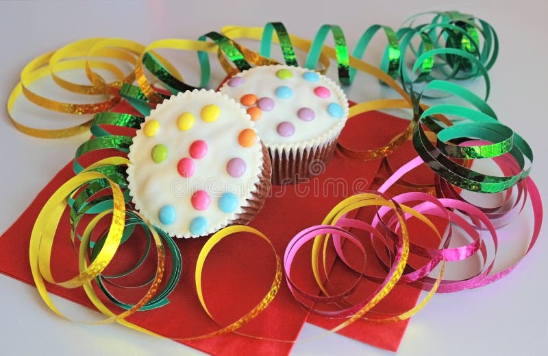 Carnival Sweets Decorated with Air Streamers Stock Photo - Image of ...