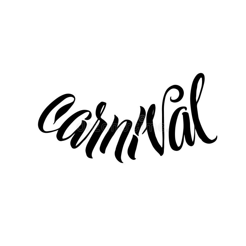 Carnival Calligraphy Iscription. Vector Illustration. Stock Vector ...
