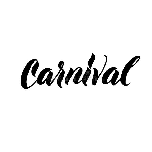 Carnival Calligraphy Iscription. Vector Illustration Stock Vector ...